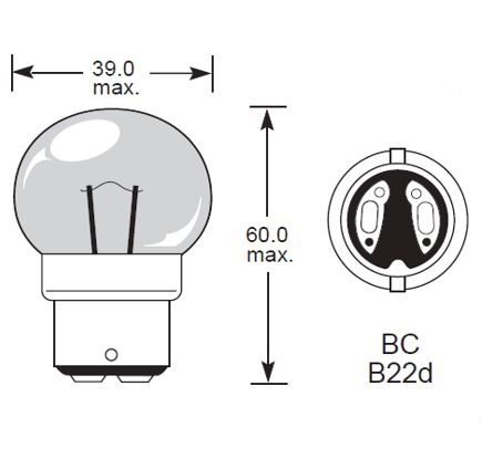 B638: 24 Volt 6W LBC B22D base Bus bulb - All Bulbs - Bulbs | Classic Bulbs