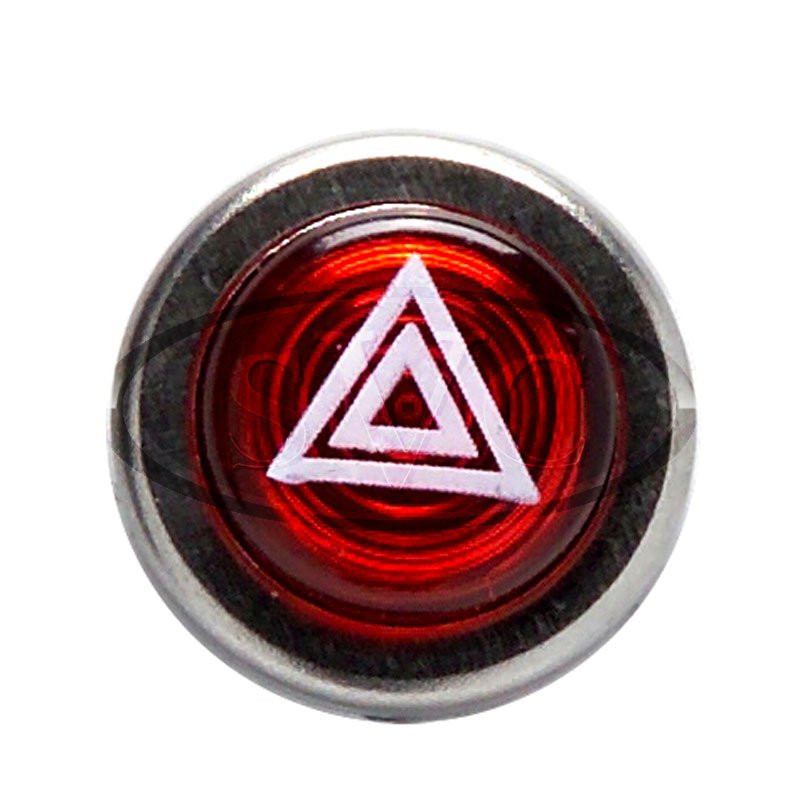 WLHAZARD: Chrome rimmed panel warning light - Red, hazard lights ...