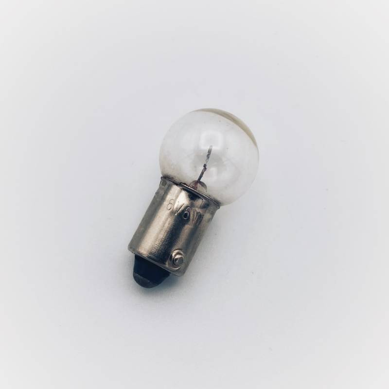 B951: 6 Volt 6W MCC BA9S base Instrument & Panel bulb with 15mm globe ...
