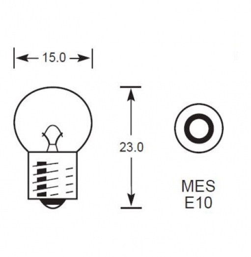 MES E10 G15: Miniature Edison Screw (MES) base bulbs with 10mm diameter ...