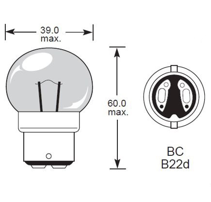 LBC B22D SF PEARL: Large Bayonet Cap (LBC) B22D 22mm diameter cap with ...