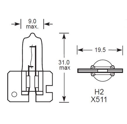 H2 X511: Halogen H X511 base - Head Spot & Fog Lamps - Bulb Types ...