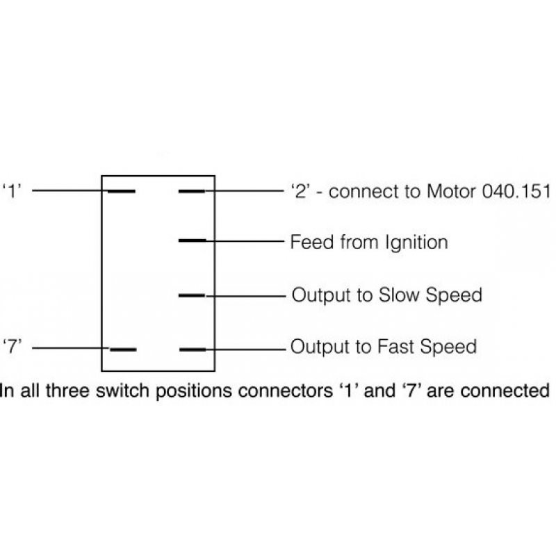 35927: Toggle wiper switch - Equivalent to Lucas 35927, two speed wiper ...