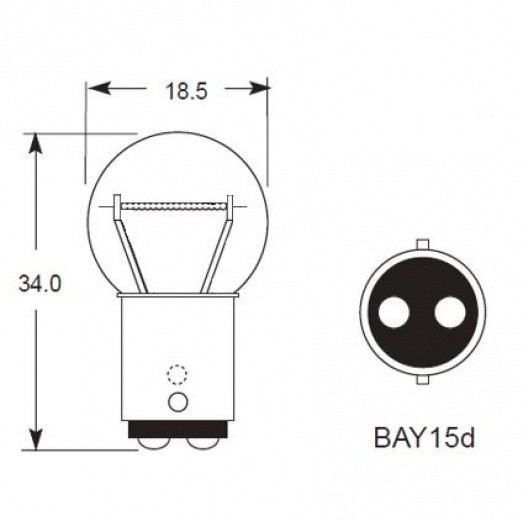 OSP BAY15D SF: BAY15D 15mm diameter double contact bulb base with ...