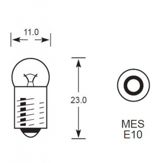 MES E10 G11: Miniature Edison Screw (MES) base bulbs with 10mm diameter ...