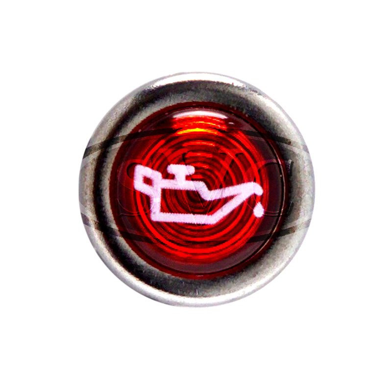 WLOIL: Chrome rimmed panel warning light - Red, oil pressure - Other ...